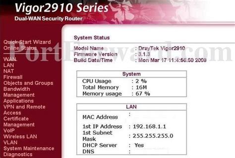 Fastest Draytek Vigor 2910 Router Open Port Instructions