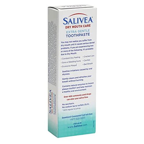 Salivea Dry Mouth Toothpaste Soothing Mint Toothpaste With Natural