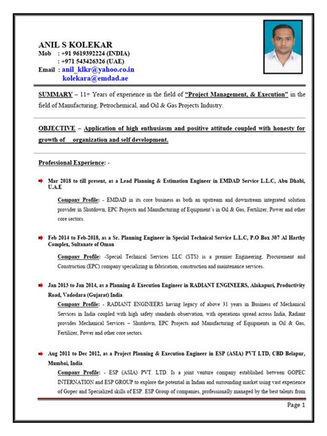 Lead Planning And Estimation Engineer Resume Pdf Pdf