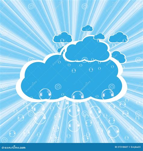 Clouds And Bubbles Vector Stock Vector Illustration Of Rain 27318607