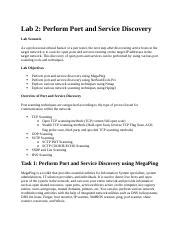 Lab 2 Port And Service Discovery Techniques Course Hero