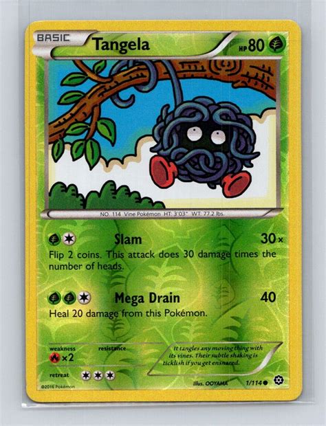 Xy Steam Siege 1 114 Tangela Common Reverse Holo Ebay