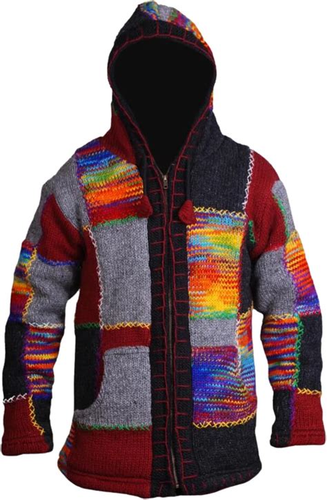 Shopoholic Fashion Mens Winter Jacket Hippie Patches Jacket With Big