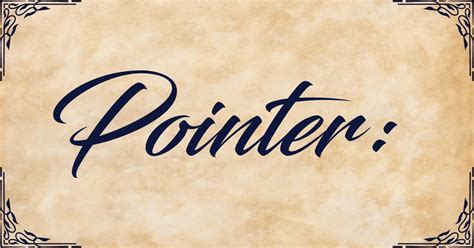 Of Pointer