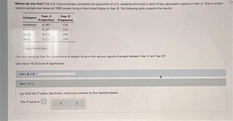 Solved Where Do You Live The Us Census Bureau Computed