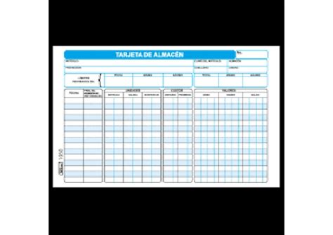 Tarjeta De Almacen Pdf