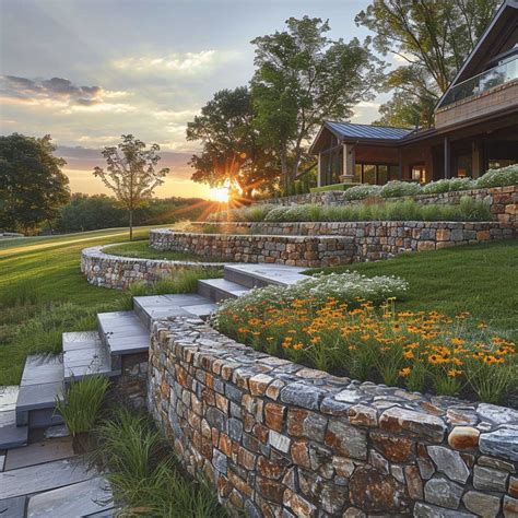 Beautify Your Sloped Backyard With Unique Retaining Wall Inspirations
