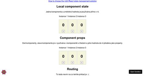 React State Management Codesandbox