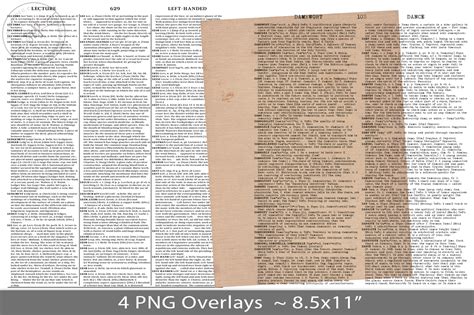 Dictionary Page Png Overlay Graphic By Lovelytocu · Creative Fabrica
