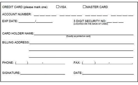 5 Free Credit Card Payment Form Templates Free Sample Templates