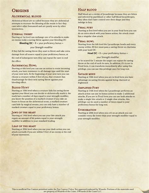 5e Lycanthrope 10 A Shapeshifter Class That Howls At The Full Moon