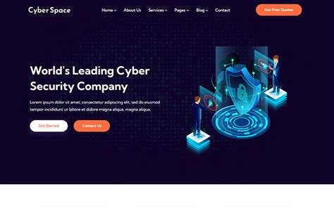 Cyberspace Cyber Security Services Html5 Template