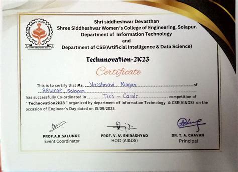 Vaishnavi Nagur On Linkedin Thrilled To Announce My Certification As