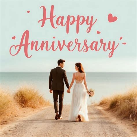 Romantic Happy Anniversary Celebration With Sparkling Decorations