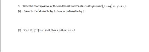 Answered Write The Contrapositive Of The Bartleby