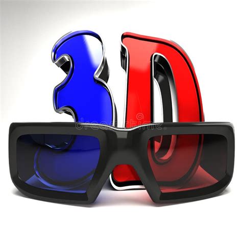 3d Glasses With Text Stock Illustration Illustration Of Computer
