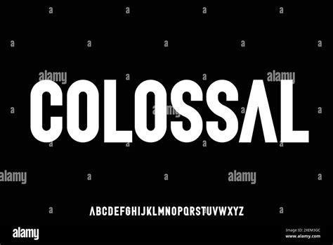 Modern Strong Bold Sans Serif Alphabet Display Font Vector Headline