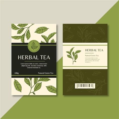Hand Drawn Tea Label Template Free Vector Tea Packaging Design Tea Labels Tea Box Design