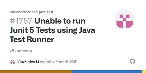 Unable To Run Junit 5 Tests Using Java Test Runner · Issue 1757 · Microsoftvscode Java Test