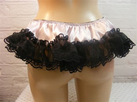Skirt Pink Satin Petticoat Micro Mini Tutu Slip Sissy Lolita Etsy