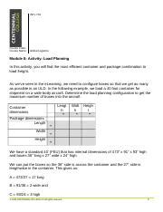 INTL Mod Activity Load Plan Docx INTL Course Code Course Name Global Logistics