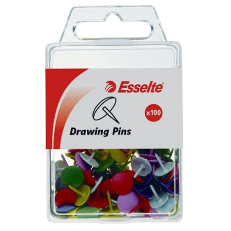 Esselte Drawing Pins Push Pins Box 50 Assorted