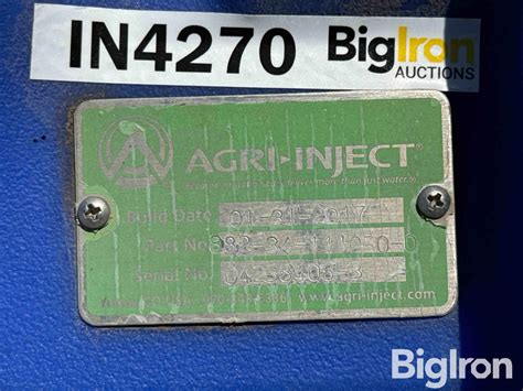 2017 Agri Inject 50 Gph Fertilizer Injection Pump Agriculture Bigiron