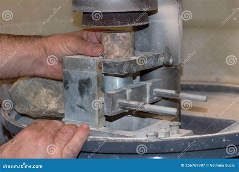 Rock Sample In Laboratory Stock Image Image Of Aggregate 256769987