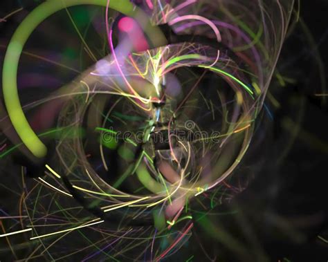 Abstract Digital Fractal Creative Swirl Decorative Template Element