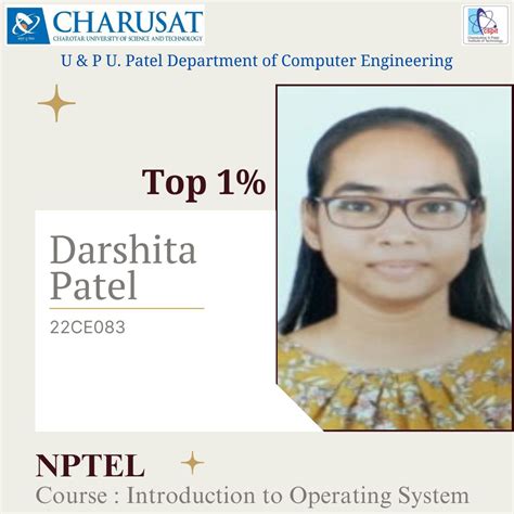 Cspitce Cspit Charusat Nptel Studentachivement Ce Cspit