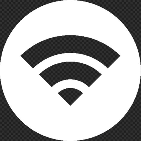 Wireless Wifi Round White Logo Icon Download Png Citypng