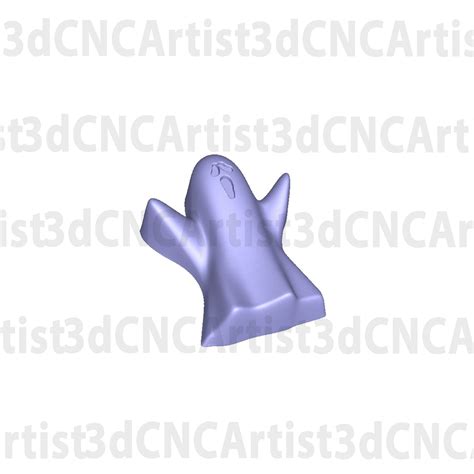 Cute Ghost Stl File For 3d Printing Laser Cnc Router 3d Printable