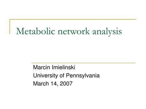 Ppt Genome Scale Metabolic Modeling Systems Biology Vision