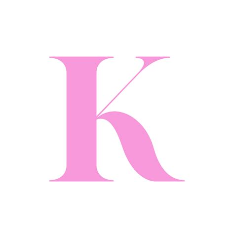 Pink Letter K Wallpaper Diy Alphabet Wall Art Minimalist Letter