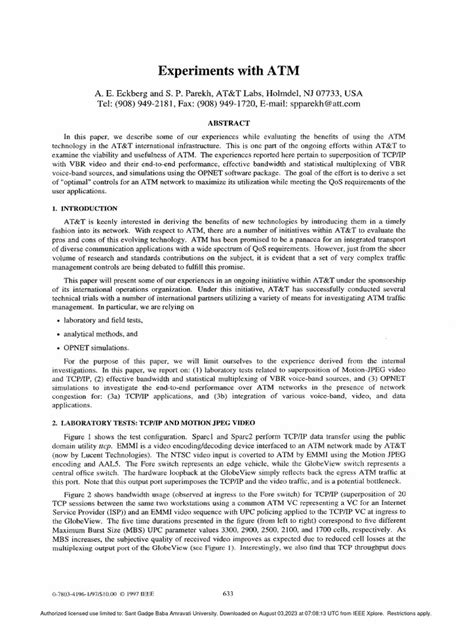 A E Eckberg S Atandt Fax And Parekh Labs Holmdel Nj 07733 Usa