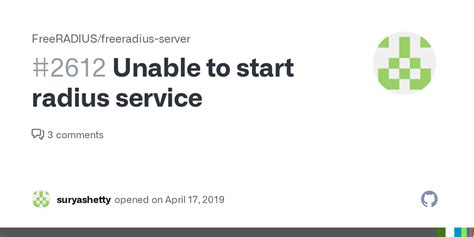 Unable To Start Radius Service · Issue 2612 · Freeradiusfreeradius