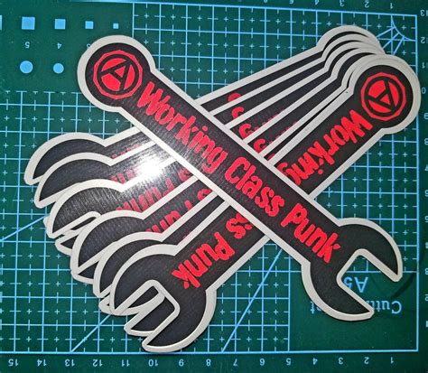 Working Class Punk Spanner Vinyl Anarchy Sticker Etsy
