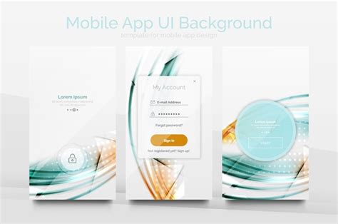 Premium Vector Mobile Application Interface Background Design