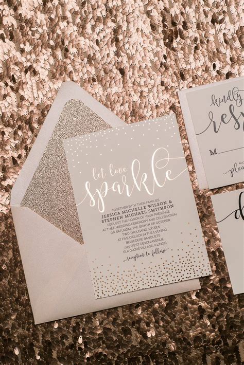 Rose Gold Foil Invitations Decorate