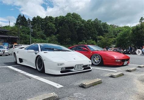 Stanced Ferrari F355 And Lamborghini Diablo Are Big In Japan