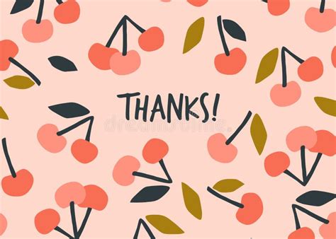 Vector Floral Design With Cherry Template For Card Poster Flyer