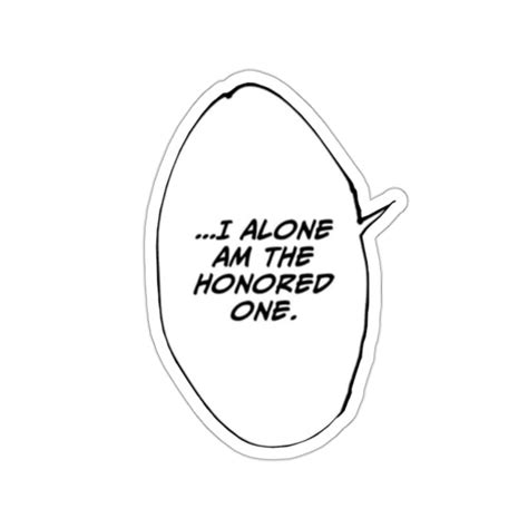 I Alone Am The Honored One Gojo Jjk Quote Etsy