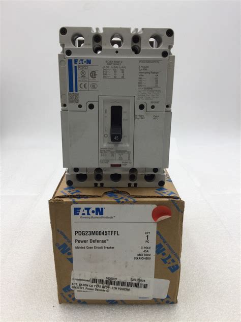 Eaton Pdg23m0045tffl 45 Amp 3 Pole 480v 65kaic Pdg2 Circuit Breaker