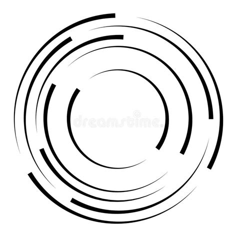Halftone Speed Lines Circle. Geometric Art in Circle Form. Round Swirl Movement Symbol. Halftone ...