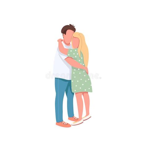 Personajes Jóvenes De Color Plano Sin Rostro Ilustración Del Vector