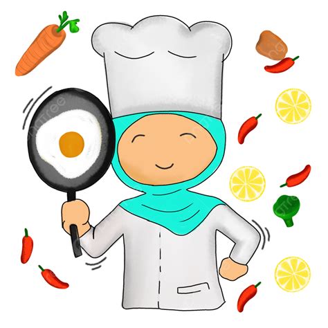 Cute Woman Professional Chef Sticker Character Cute Clipart Chef Clipart Woman Clipart Png