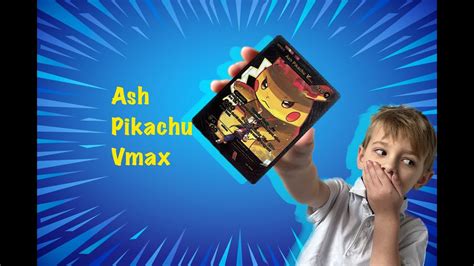 Покемон карта Эш Пикачу Vmax Pokemon Card Ash Pikachu Vmax Youtube