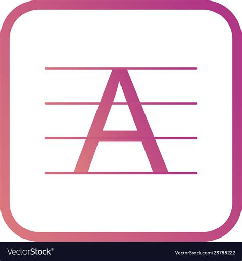 Upercase Icon Royalty Free Vector Image Vectorstock