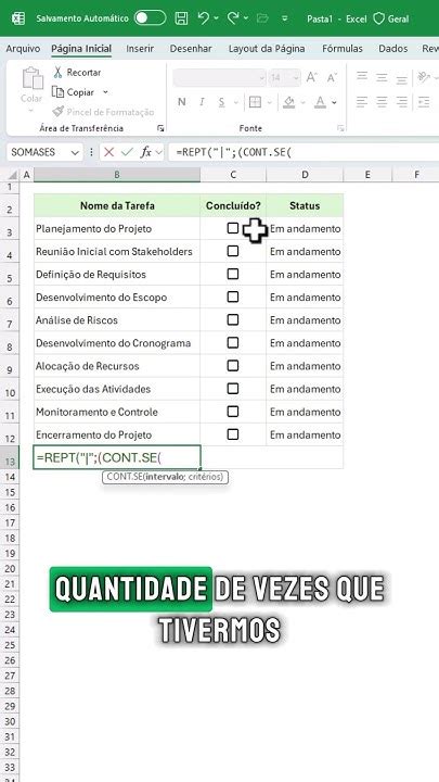 Barra De Progresso Dinâmica Com O Novo Checkbox Do Excel 365 Microsoft365 Youtube