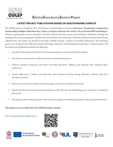 Optimizing Distance Learning Educational Programs Odlep On Linkedin